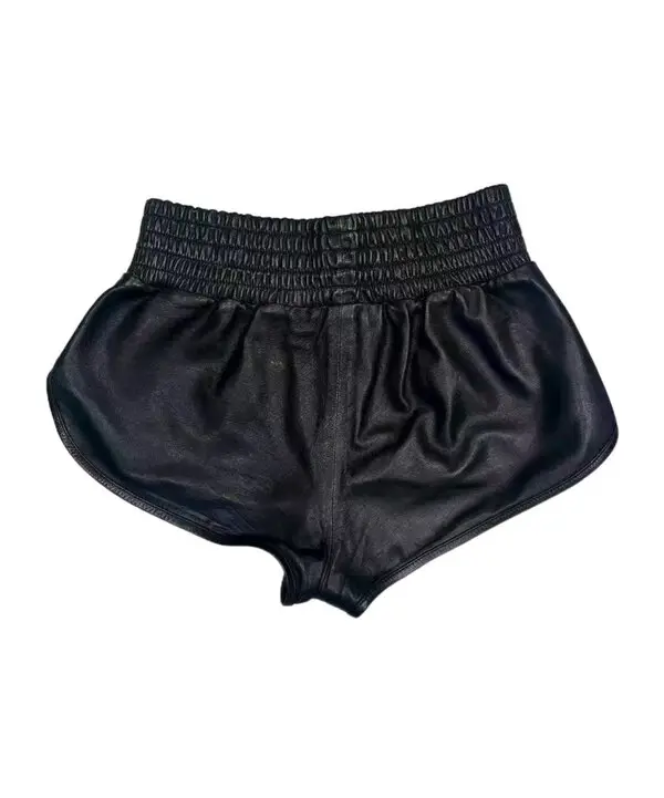 Chrome Hearts Leather Cross-patched Shorts