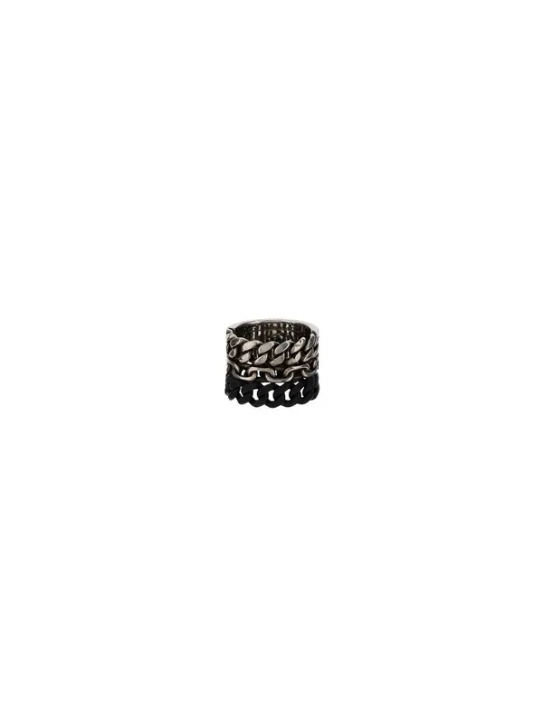 Alexander McQueen Graffiti Logo Chain-linked Ring