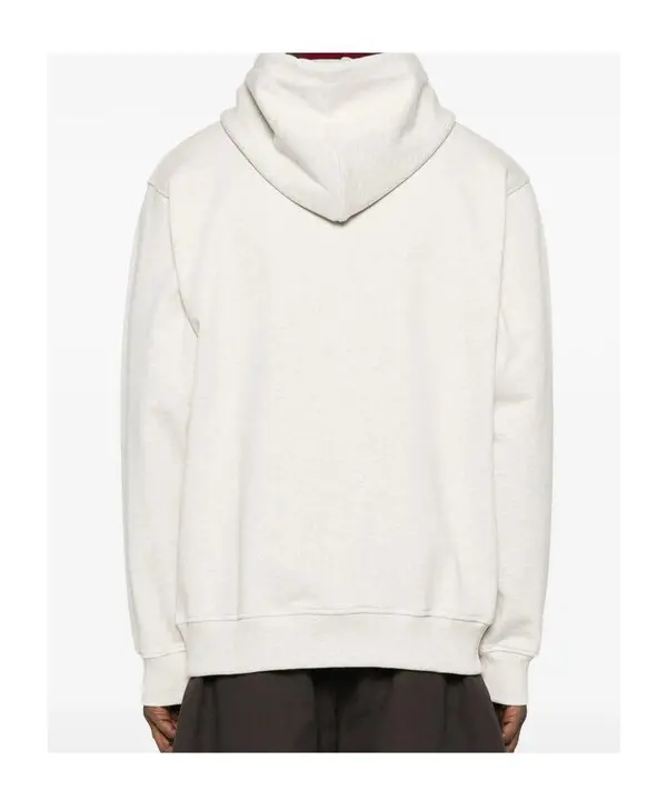 Drole De Monsieur Hoodie With Rose Embellishment - Heathergrey