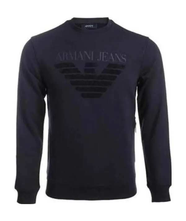 Emporio Armani Crew Neck Long Sleeve Sweater - Black