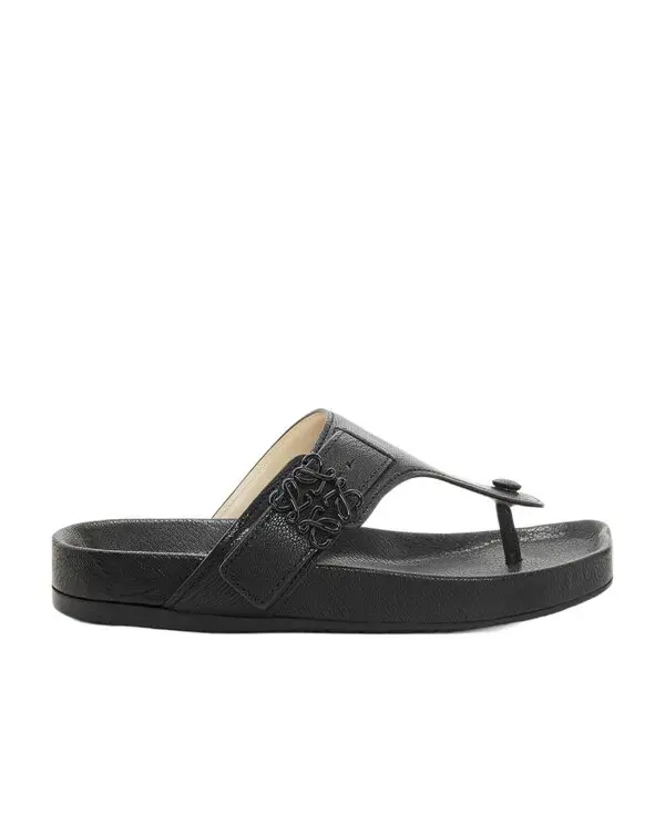 Loewe Logo Plaque Sandals - Black