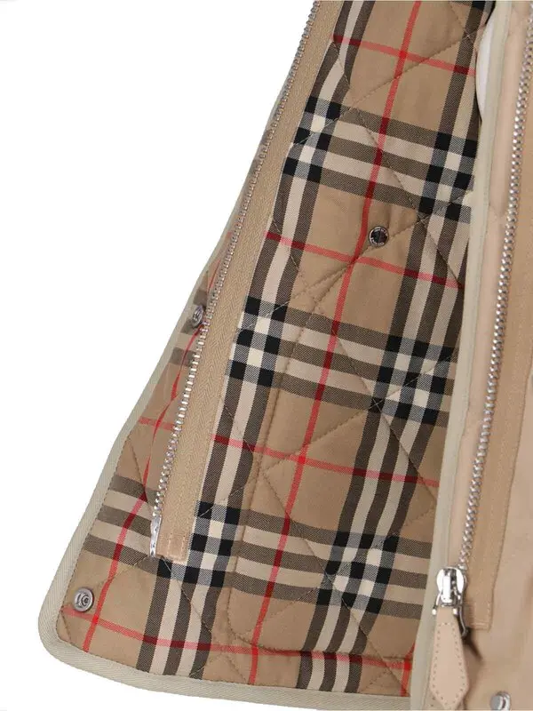 Burberry Quilted Long Sleeve Jacket With Spread Collar