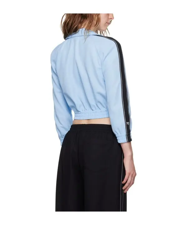 Alexander Wang Logo Tape Cropped Track Jacket