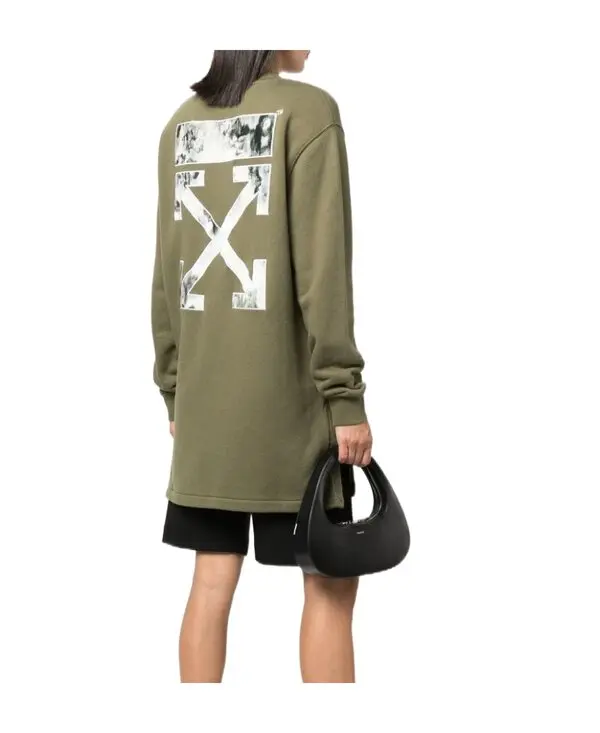 Off-White Floral Arrows Crew-neck Sweatshirt - Green