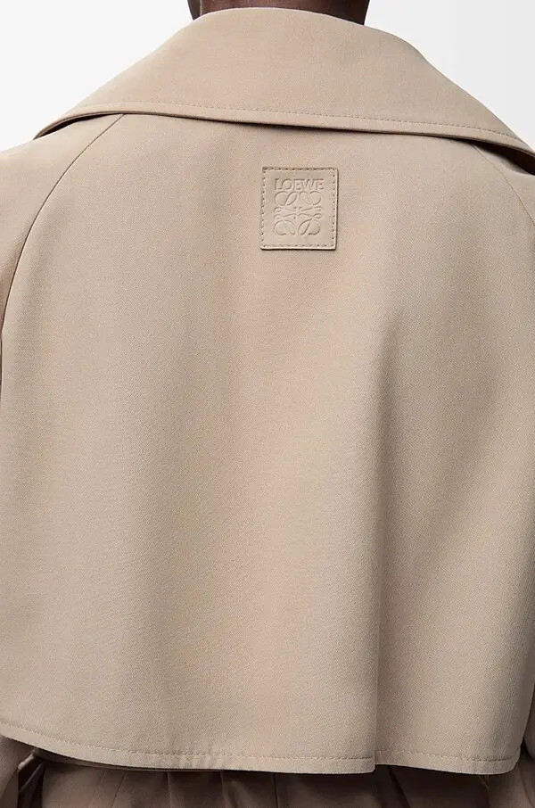 Loewe Buckled Collared Coat - Light Brown