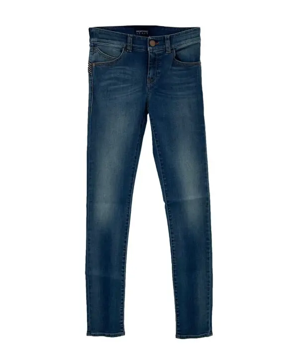 Emporio Armani Embellished Belted Denim Pants