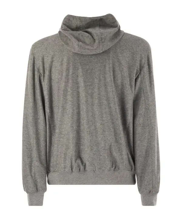 Fedeli Reversible Hooded Bomber Jacket - Gray