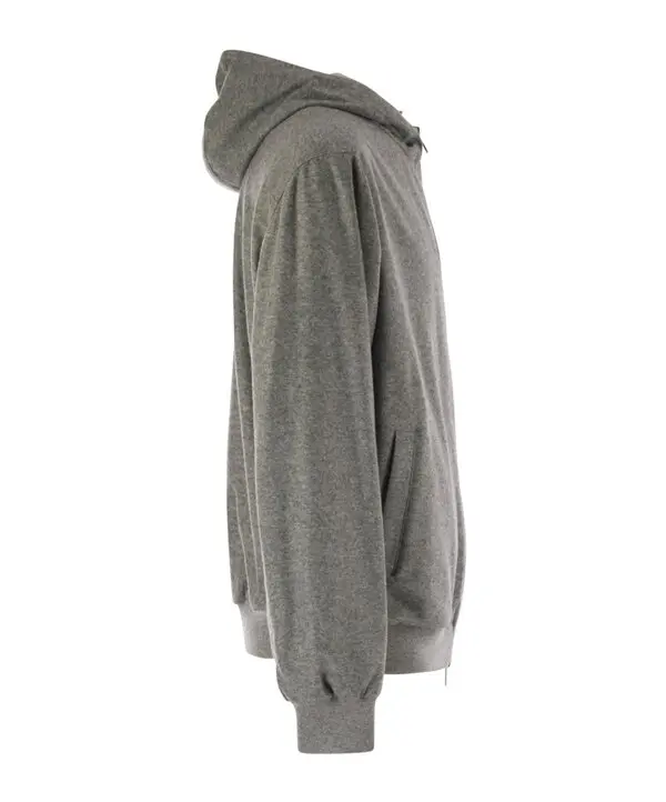 Fedeli Reversible Hooded Bomber Jacket - Gray
