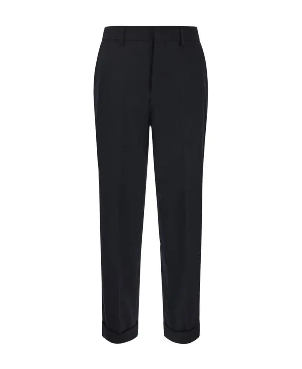 Closed Straight-leg Virgin Wool Trousers - Black