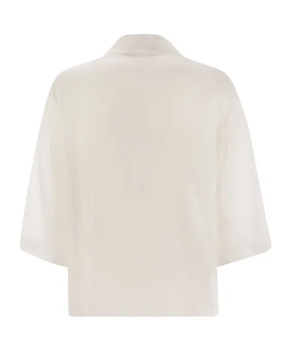 Max Mara Legno Embroidered Button-up Shirt - White