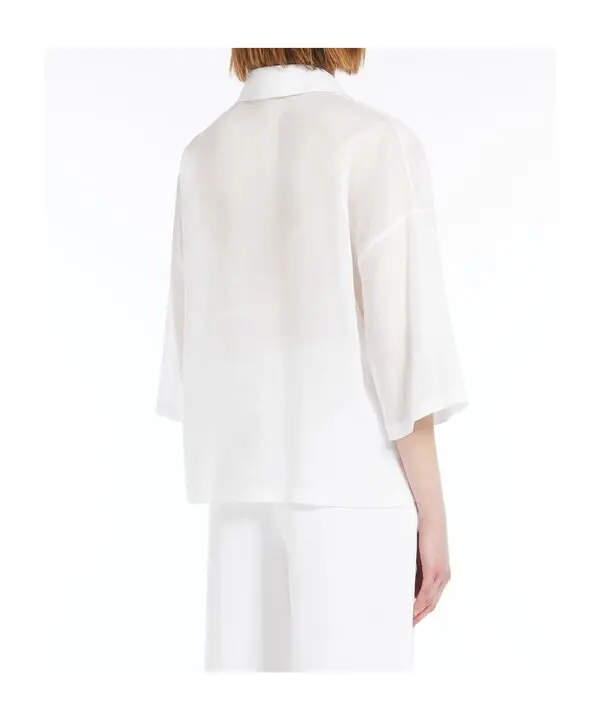 Max Mara Legno Embroidered Button-up Shirt - White
