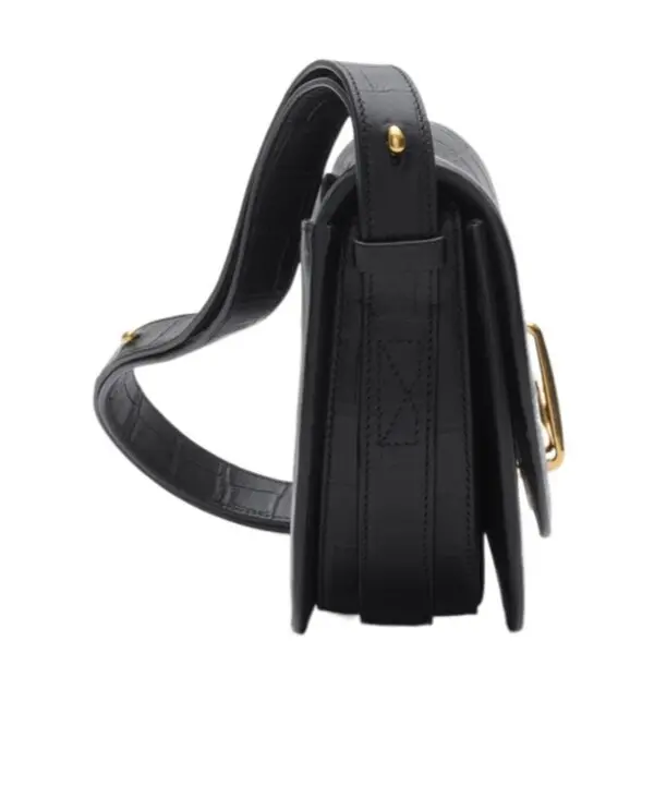 Burberry Small Rocking Horse Embossed Shoulder Bag - Black