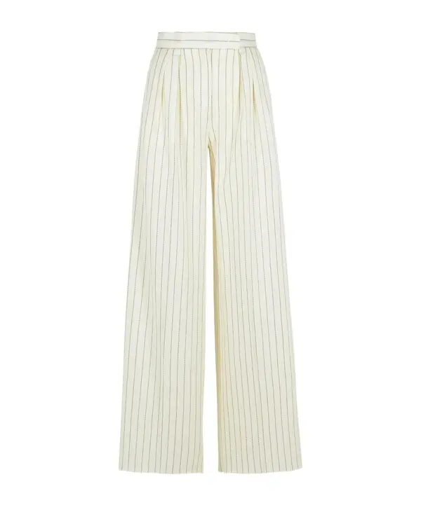 Max Mara Clarion Striped Wide-leg Trousers - No