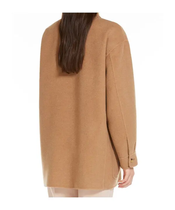 Max Mara Collared Button-up Coat - Camel