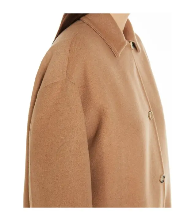 Max Mara Collared Button-up Coat - Camel