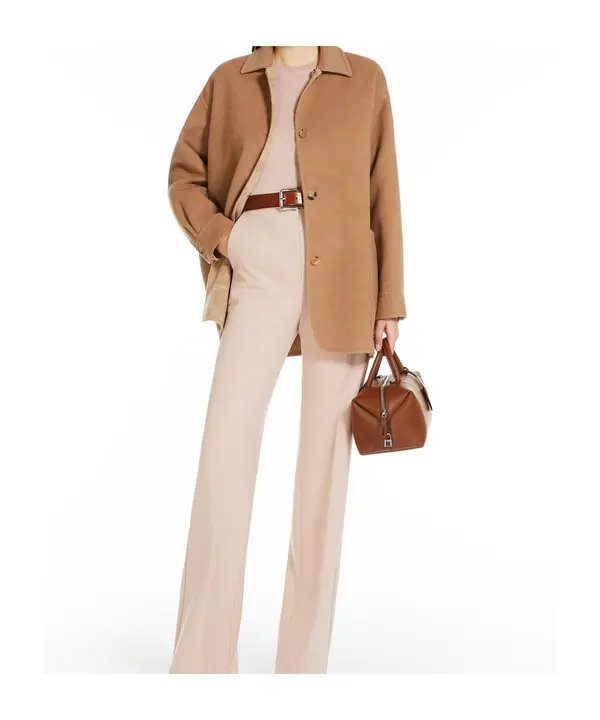Max Mara Collared Button-up Coat - Camel