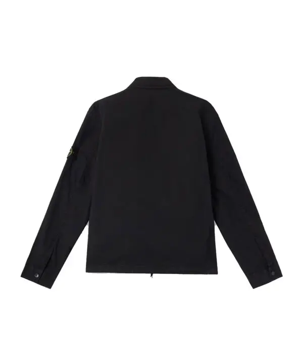 Stone Island Jacket-style Shirt With Zipper Closure - Black