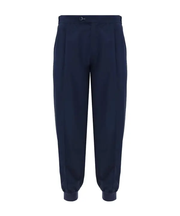 Brunello Cucinelli Tapered-leg Trousers With Monogram Detail - Black
