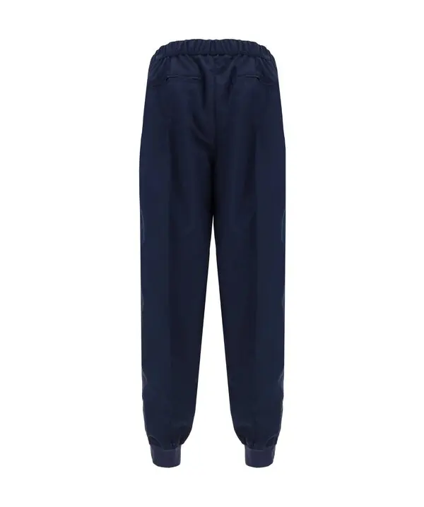Brunello Cucinelli Tapered-leg Trousers With Monogram Detail - Black