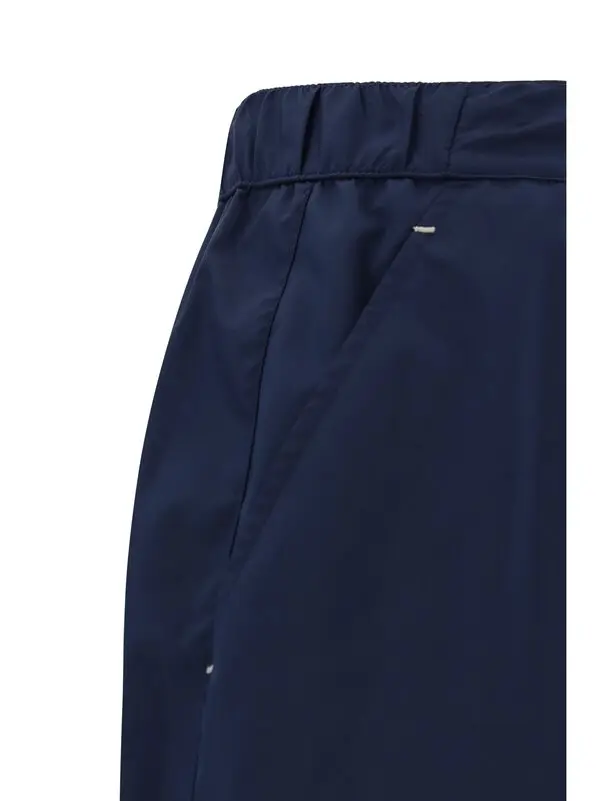 Brunello Cucinelli Tapered-leg Trousers With Monogram Detail - Black