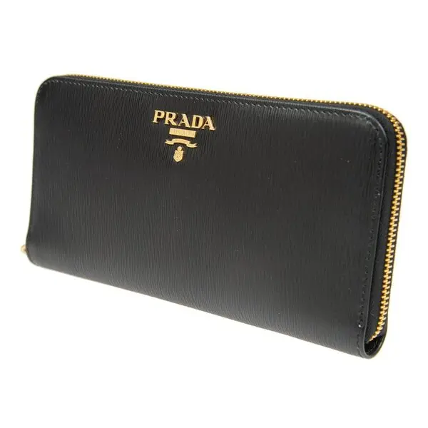 Prada Logo Details Wallet