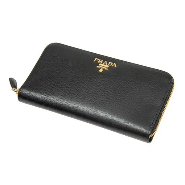 Prada Logo Details Wallet