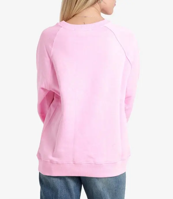 MSGM Logo Print Detail Sweatshirt - Pink