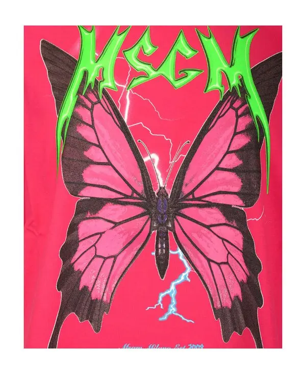 MSGM Butterfly Graphic T-shirt