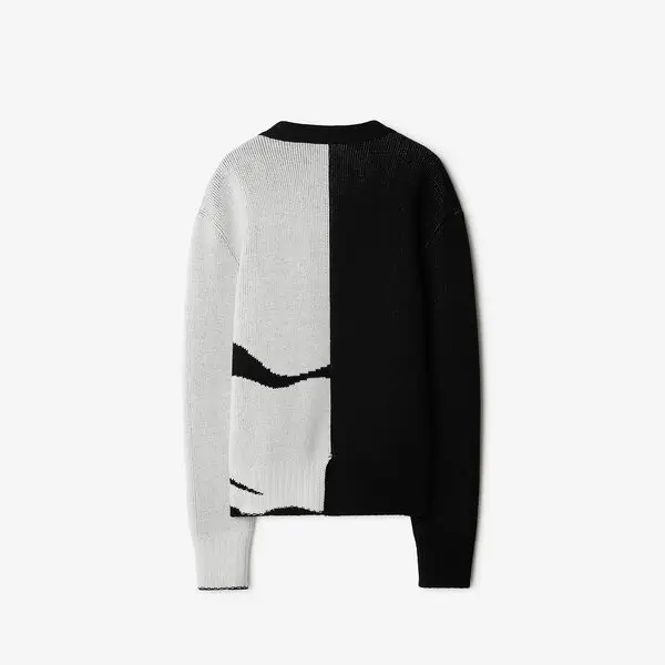 Burberry V-neck Cardigan With Graphic Print