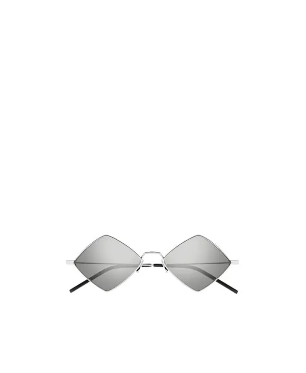 Saint Laurent Lisa Diamond Frame Sunglasses - Gray