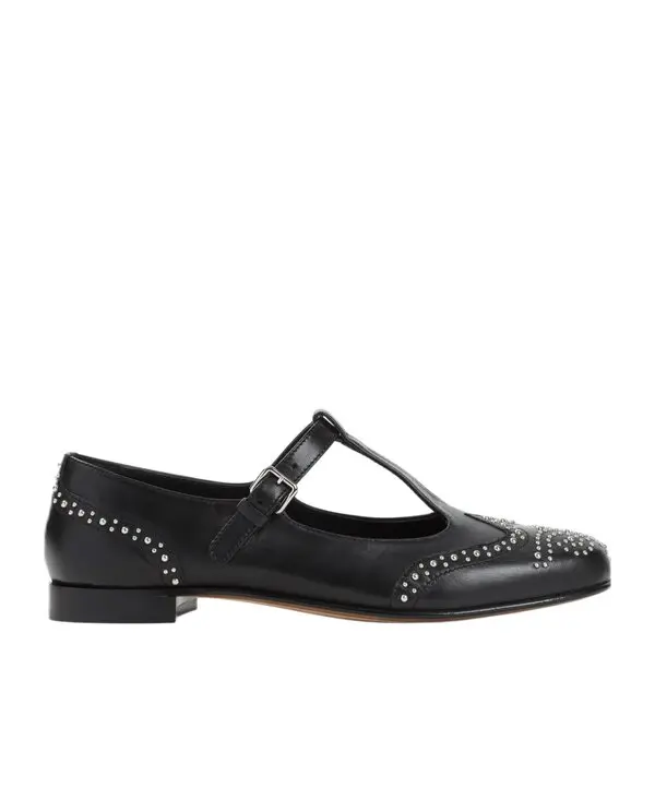 Church's Studded Buckled Mary Jane Flats - Black
