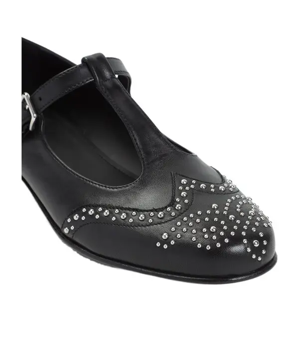 Church's Studded Buckled Mary Jane Flats - Black