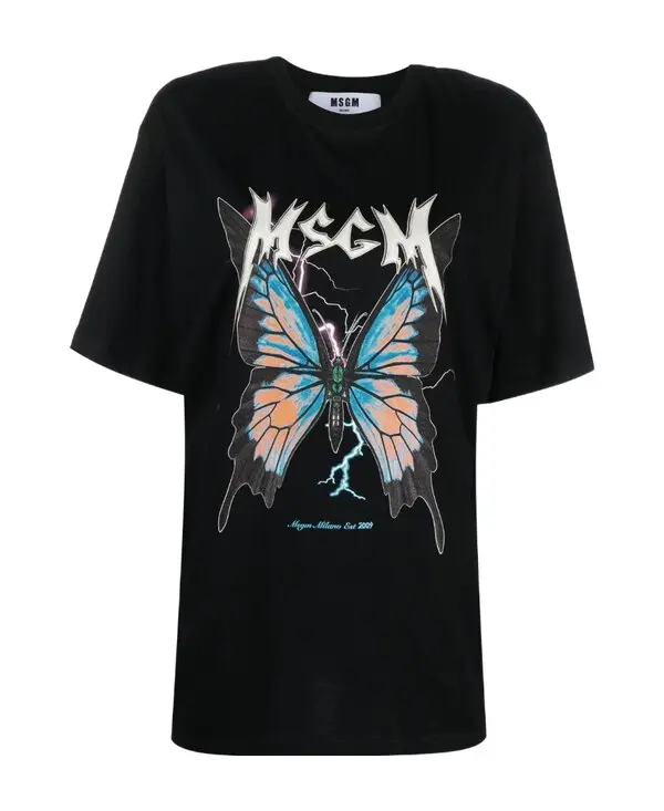 MSGM Butterfly Print T-shirt