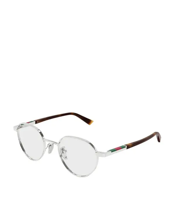 Gucci Oval Frame Eyeglasses - Gray