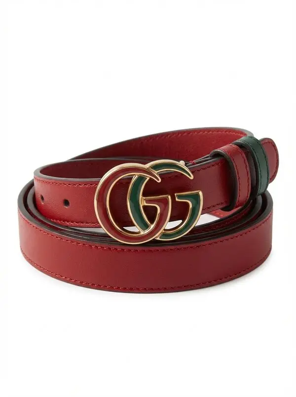 Gucci Logo Plaque Reversible Belt - Red