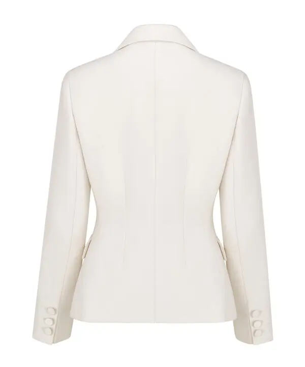 Dior Fitted Jacket With Mulberry Silk Satin Covered Buttons
