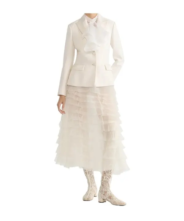 Dior Fitted Jacket With Mulberry Silk Satin Covered Buttons