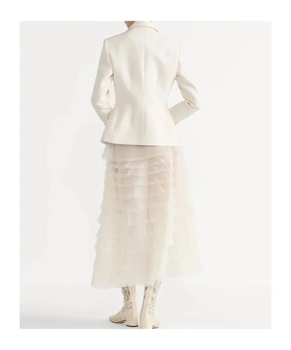 Dior Fitted Jacket With Mulberry Silk Satin Covered Buttons