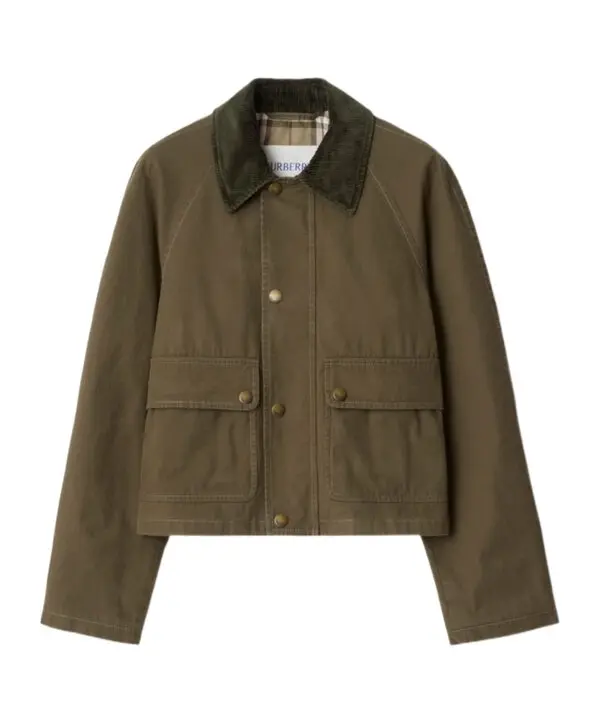 Burberry Long Sleeved Field Jacket With Equestrian Knight Design Tag