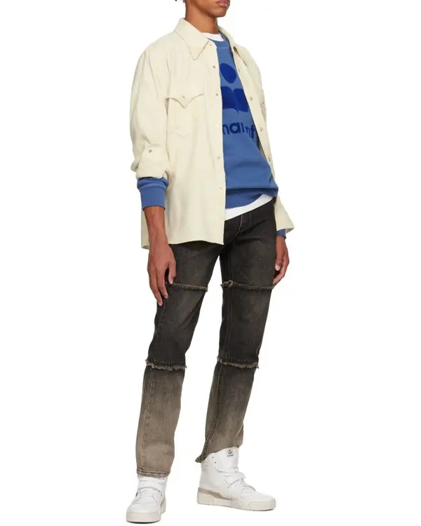 Isabel Marant Étoile Logo Print Crewneck Sweatshirt - Blue