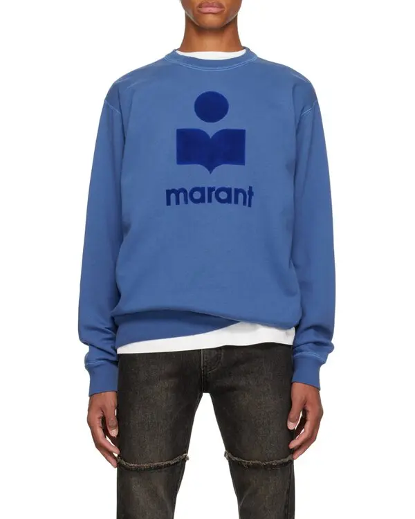Isabel Marant Étoile Logo Print Crewneck Sweatshirt - Blue
