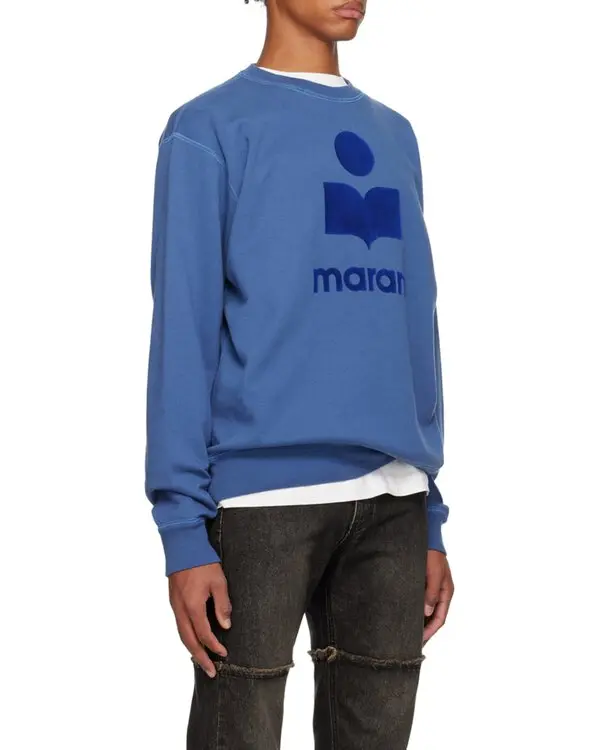 Isabel Marant Étoile Logo Print Crewneck Sweatshirt - Blue