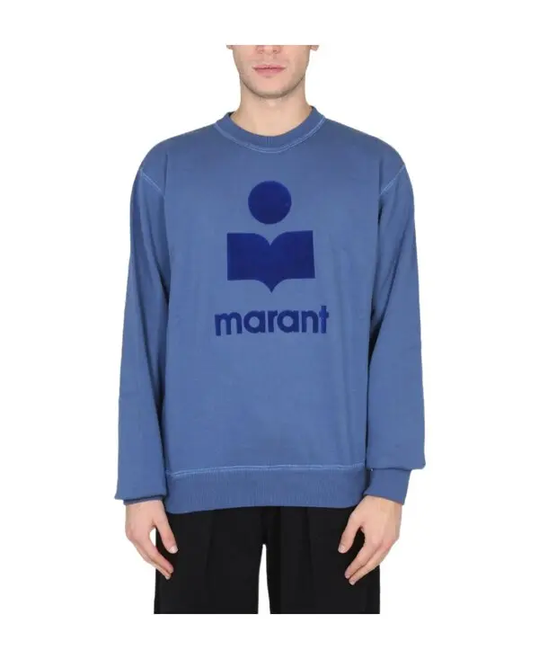 Isabel Marant Étoile Logo Print Crewneck Sweatshirt - Blue