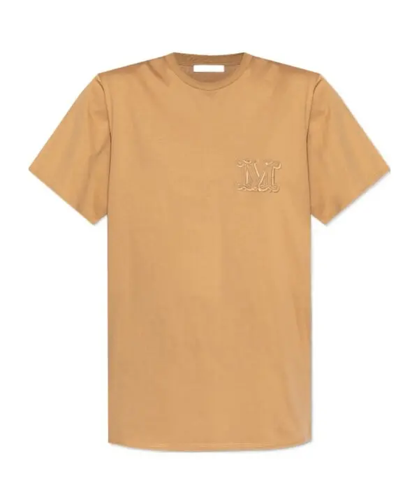 Max Mara Crewneck Embroidered T-shirt - Nude
