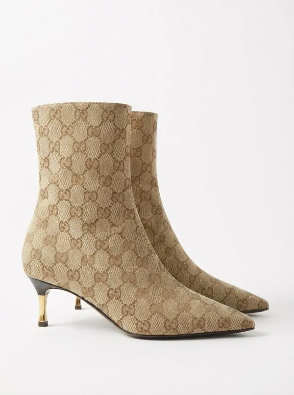 Gucci Bombshell Bootie - Sand And Dark Brown