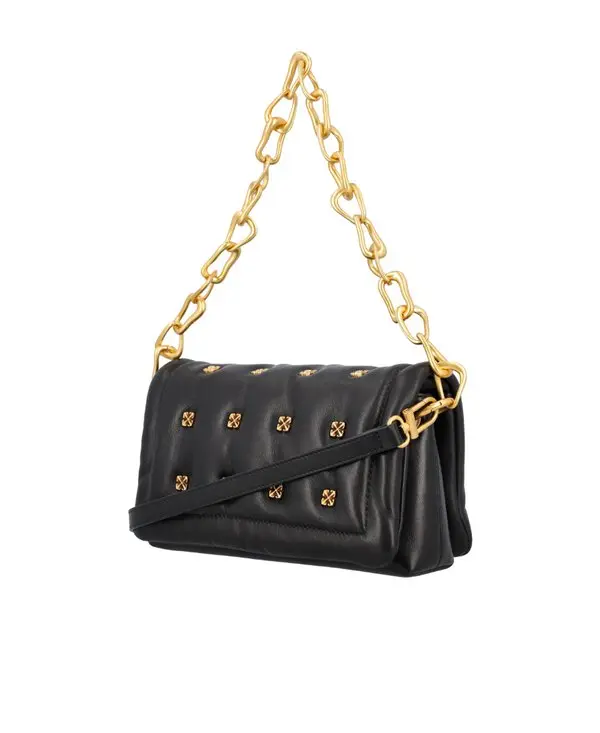 Off-White Logo Plaque Quilted Crossbody Bag