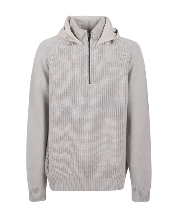 Herno Long-sleeved Hooded Knitted Jumper