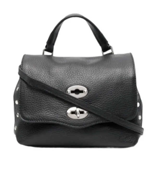 ZANELLATO Rivet Shoulder Bag - Black
