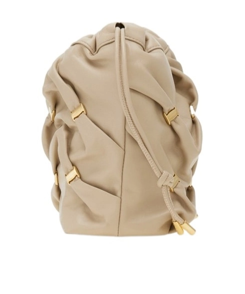 FERRAGAMO Mini Bucket Bag With Vara Bow Detail - Stone