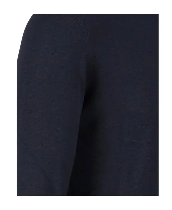 ZANONE Flexwool Turtleneck Knitwear With Ribbed Details - Black